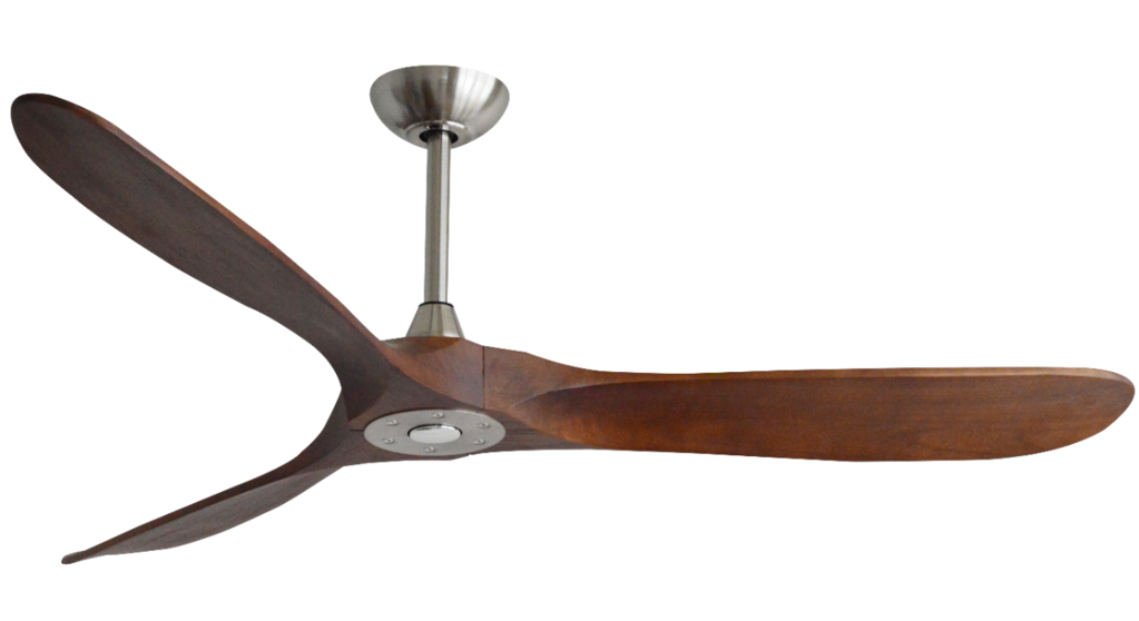 Ceiling Fan Levante 3 Blade With Remote Walnut/ Ss Natural Wooden ...