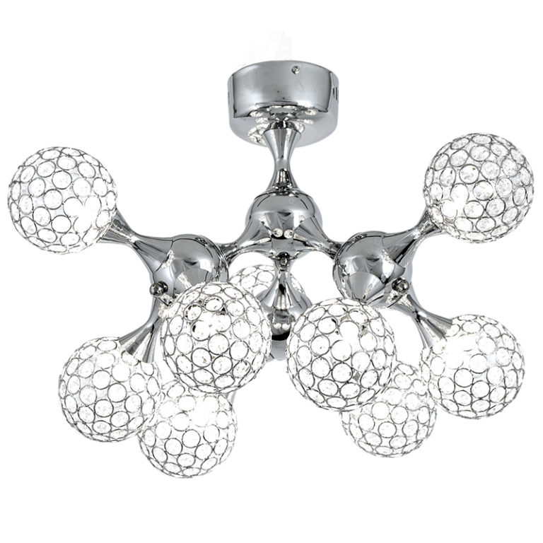 Ceiling Fitting Solar System Satin With Crystals Satin | Indoor ...