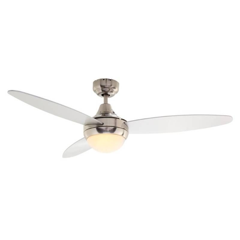Ceiling Fan 2 Light 3 Blade Silver And Black With Remote | Ceiling Fans ...