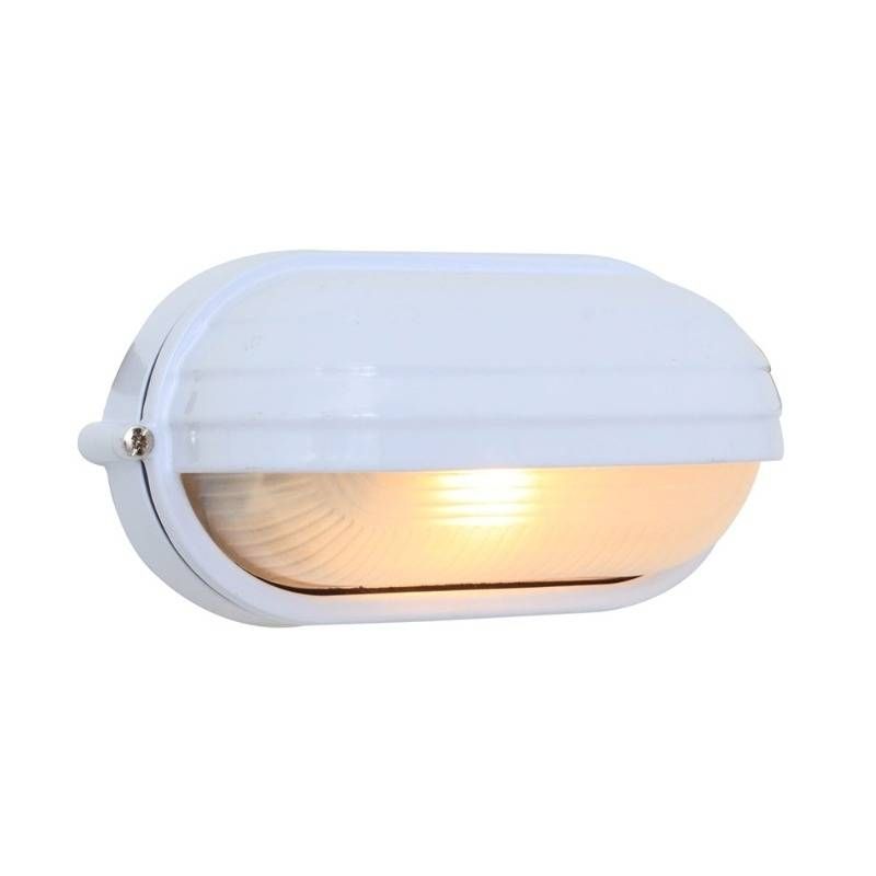 Bulkhead Small Oval With Eyelid White | Outdoor Lighting Solutions ...