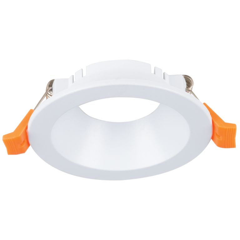 Downlight Round Recessed Fixed Anti Glare Plastic White | Indoor ...